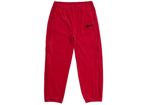 Supreme Velour Mesh Track Pant - Red