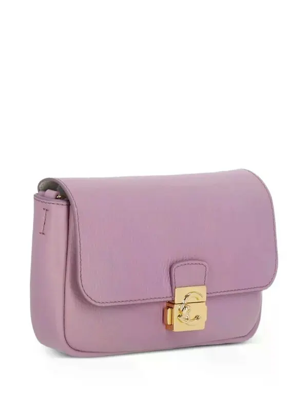 COCCINELLE C-me Lock Grained Leather Shoulder Bag