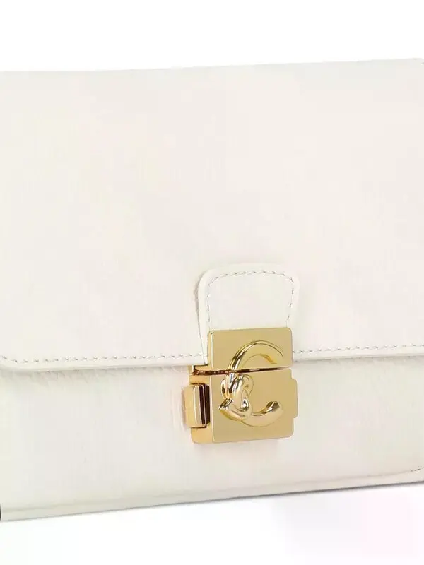 COCCINELLE Leather Shoulder Bag With Logo Plaque - White