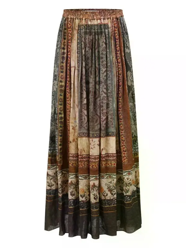 INTO THE EAST Pleated Midi Skirt - Black