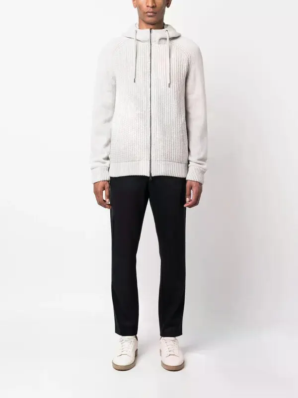 Herno Zip-fastening Wool Hooded Jacket