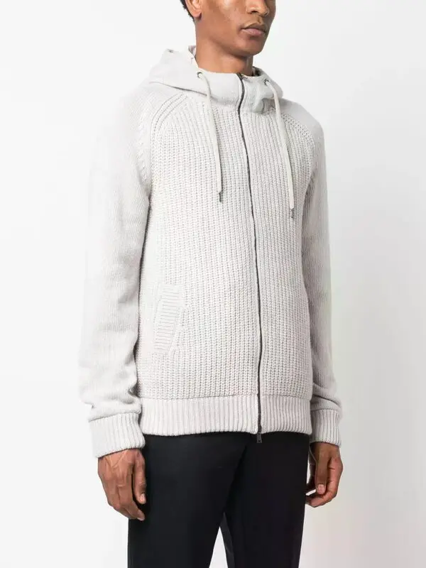 Herno Zip-fastening Wool Hooded Jacket
