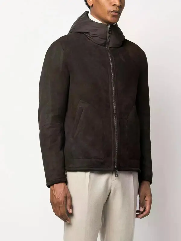 Herno Hooded Shearling Jacket