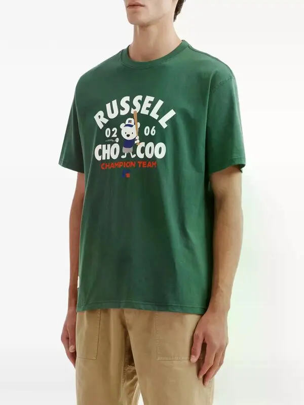 CHOCOOLATE Bear-print Cotton T-shirt