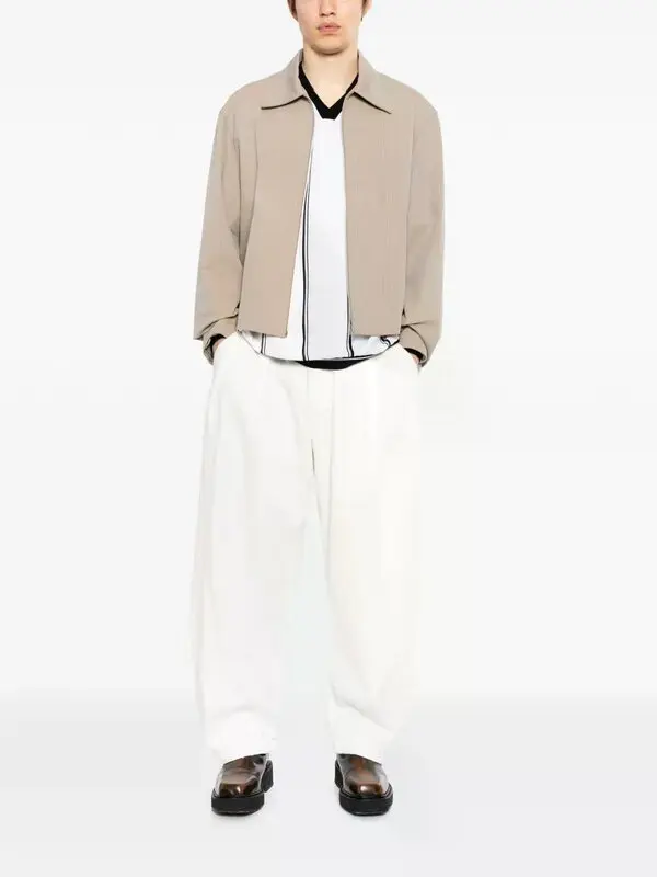 CROQUIS Elasticated Waistband Tapered Trousers