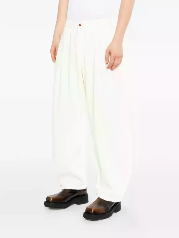 CROQUIS Elasticated Waistband Tapered Trousers