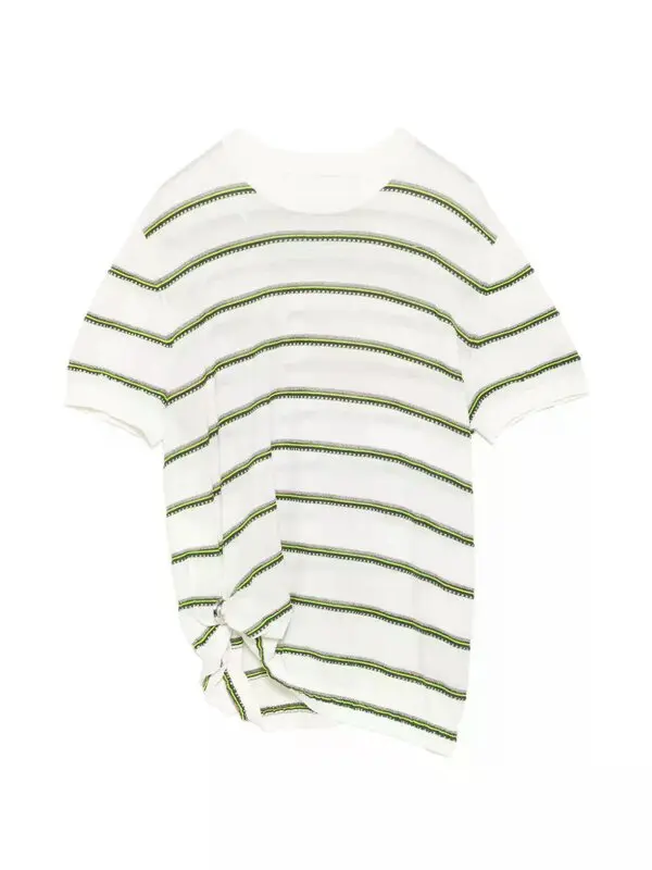 JNBY Striped Knit Top - White