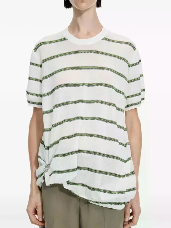 JNBY Striped Knit Top - White