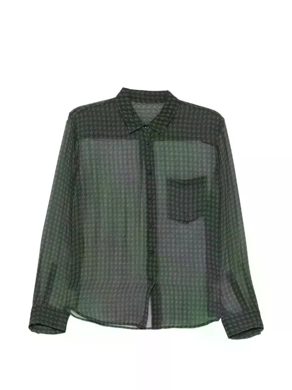 JNBY Plaid Silk Blouse