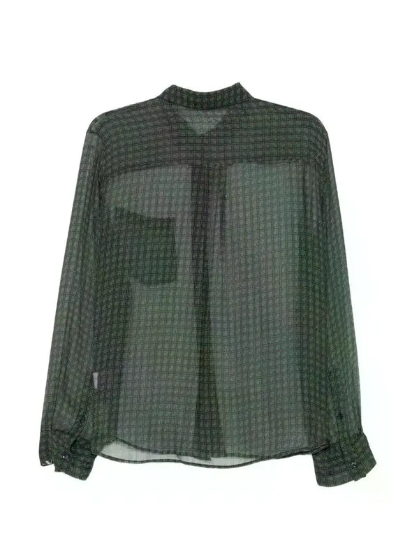 JNBY Plaid Silk Blouse
