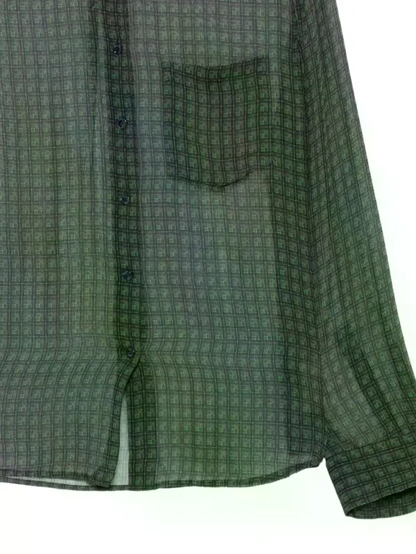 JNBY Plaid Silk Blouse