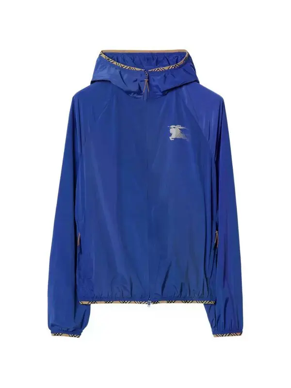 Burberry Nylon Hooded Jacket - Blue