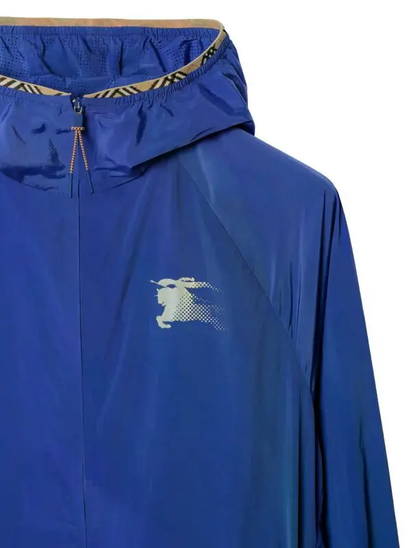 Burberry Nylon Hooded Jacket - Blue