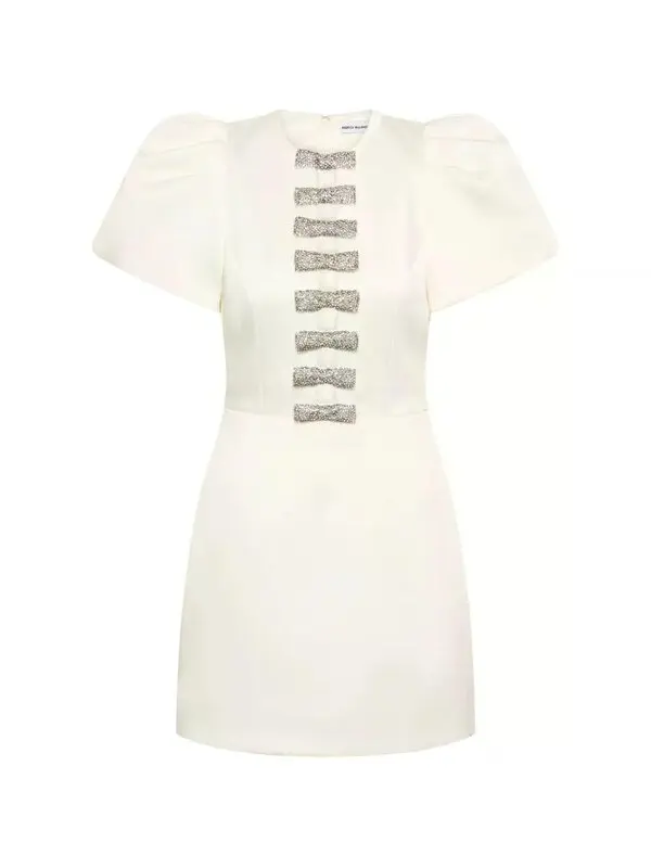 Rebecca Vallance Blaise Puff-sleeves Mini Dress - Neutrals