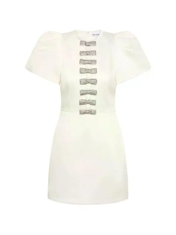 Rebecca Vallance Blaise Puff-sleeves Mini Dress - Neutrals