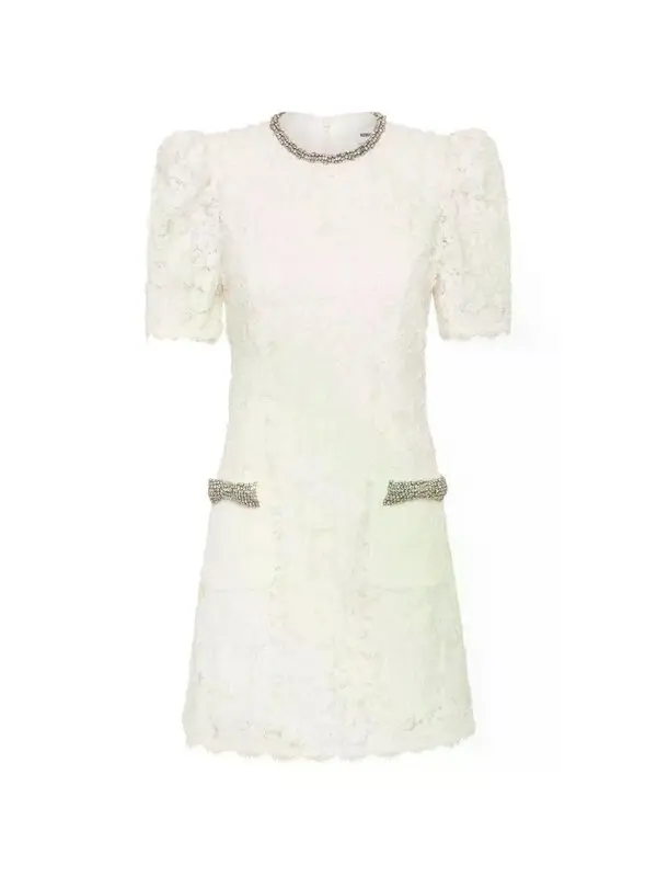 Rebecca Vallance Dillon Lace Mini Dress - White