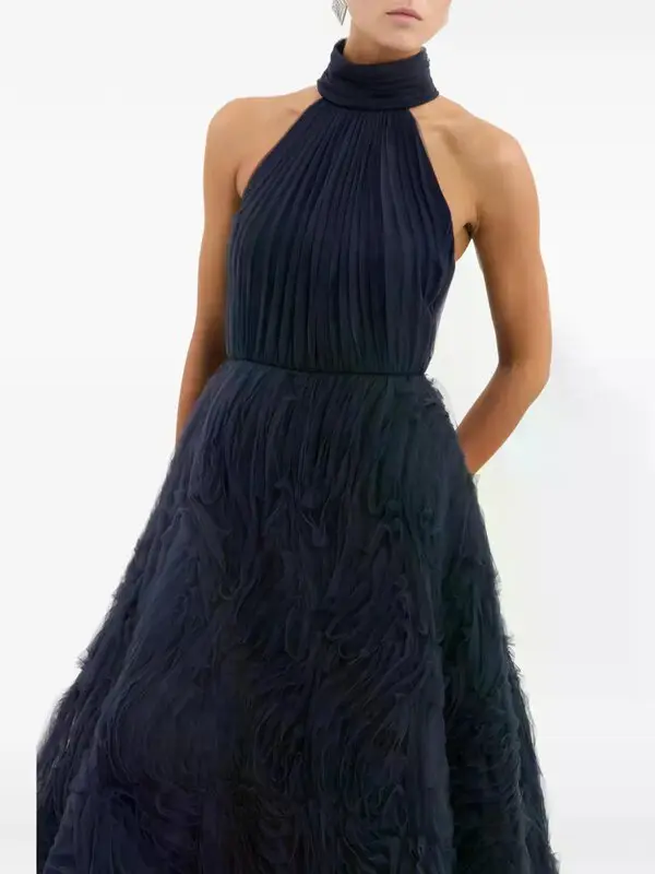 jasmine ruffle maxi dress Wholesale Jasmine Soft Tulle Maxi Dress in Brown Floral for your store