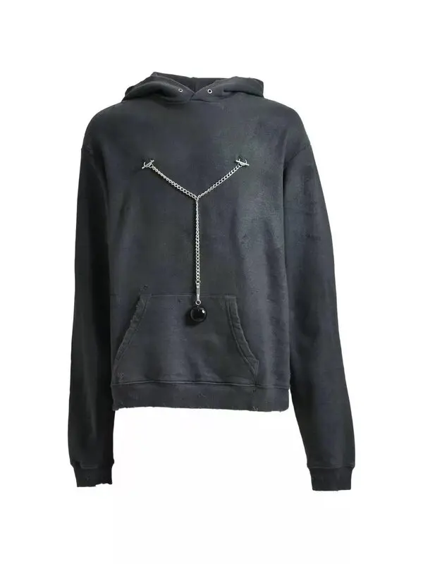 MARKING DISTANCE Chain-detail Hoodie