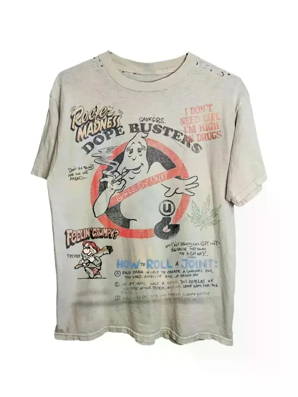GREEDY UNIT Distressed Short-sleeve T-shirt
