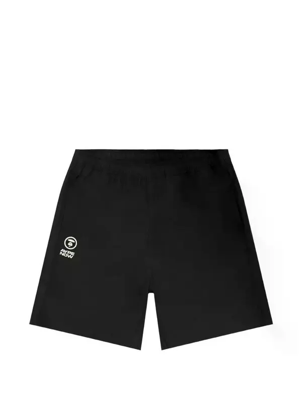 AAPE BY *A BATHING APE Logo-print Drawstring Shorts - Black