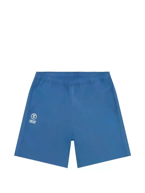 AAPE BY *A BATHING APE Logo-print Drawstring Shorts - Blue