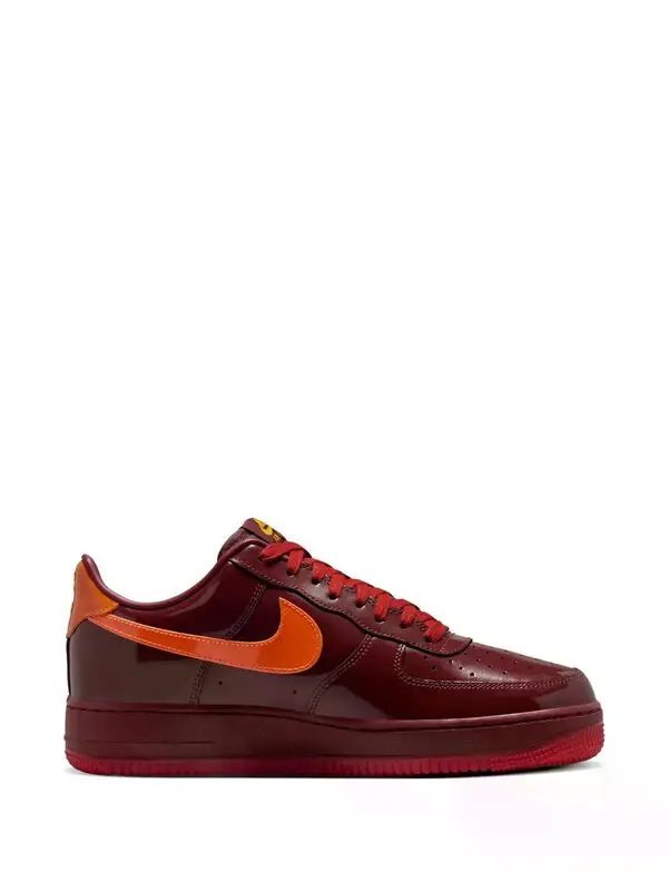 Nike Air Force 1 Low Patent-leather Sneakers - Red