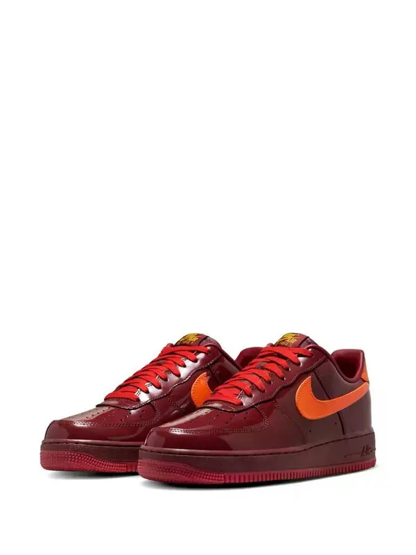 Nike Air Force 1 Low Patent-leather Sneakers - Red
