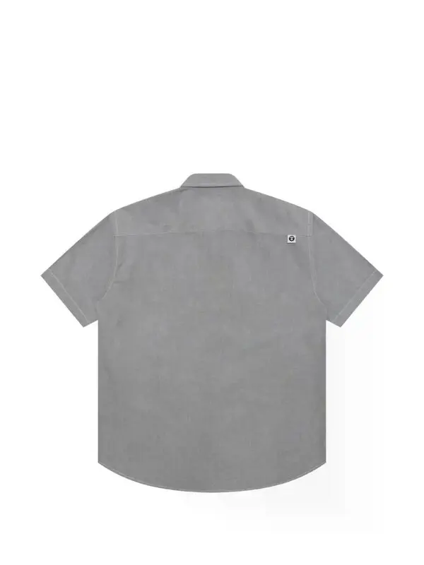 AAPE BY *A BATHING APE Logo-patch Short-sleeve Shirt - Grey