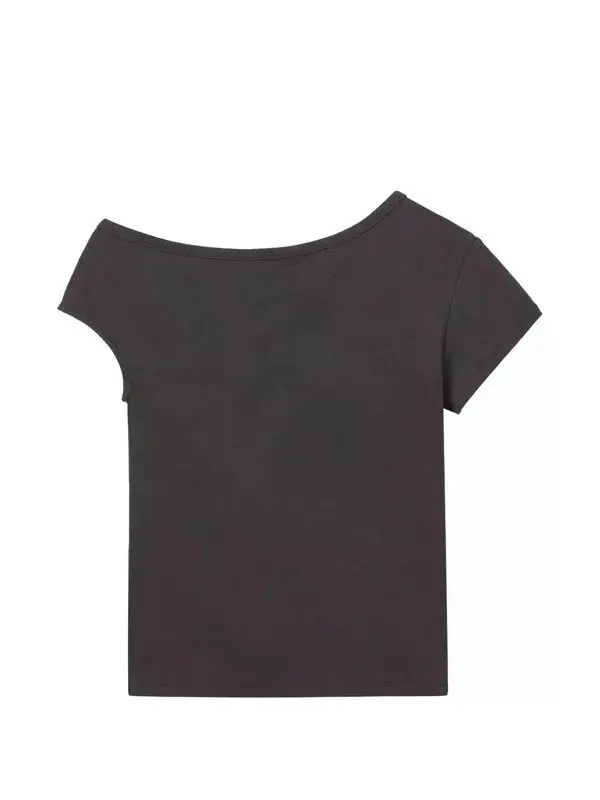 B+AB Asymmetric-neck T-shirt - Grey