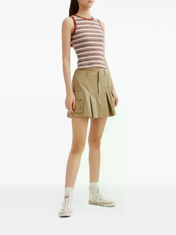 FINGERCROXX Striped Ribbed Tank Top - Neutrals