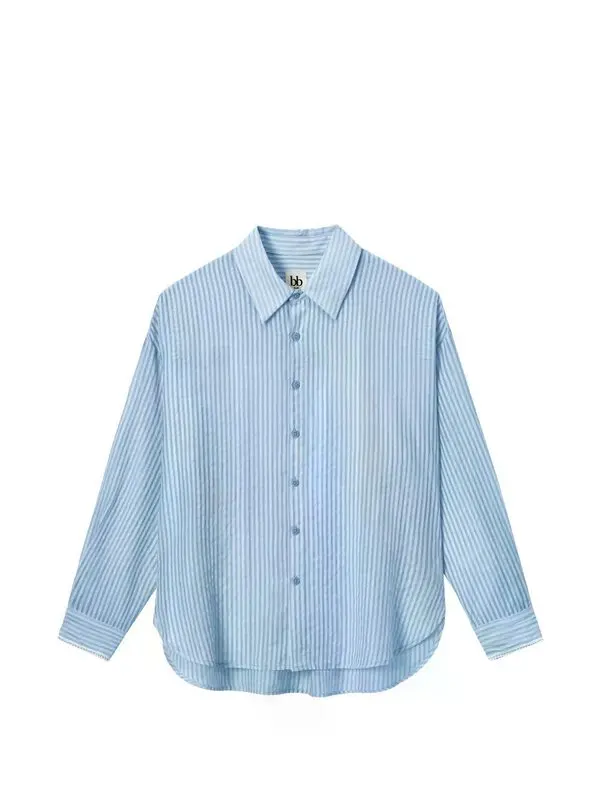B+AB Striped Pattern Shirt - Blue