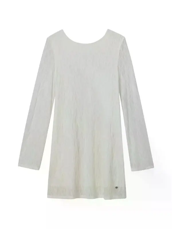 B+AB Lace-textured Long-sleeve Mini Dress