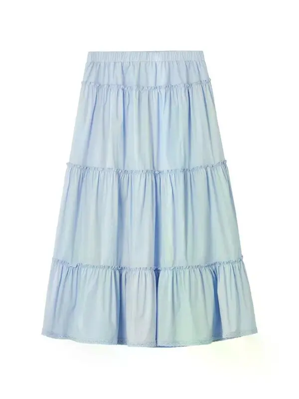 B+AB Tiered Ruffled Midi Skirt
