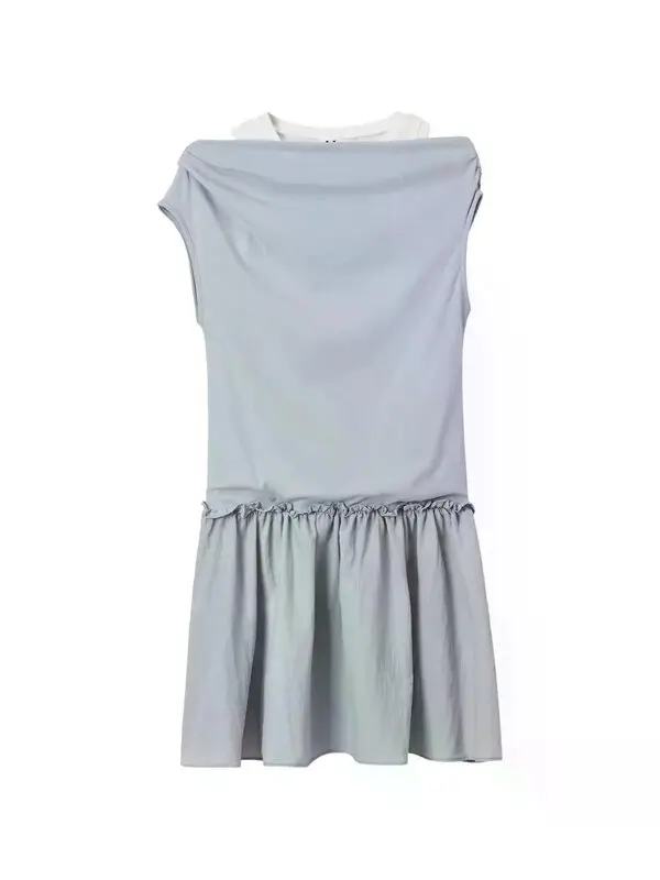B+AB Layered Ruffled Mini Dress - Blue