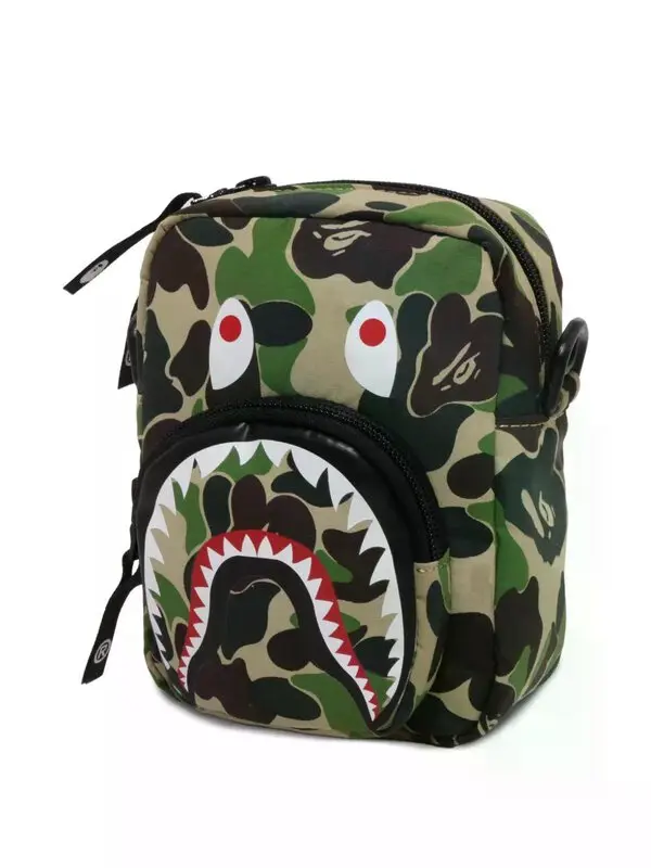 A BATHING APE Shark Camouflage-print Messenger Bag