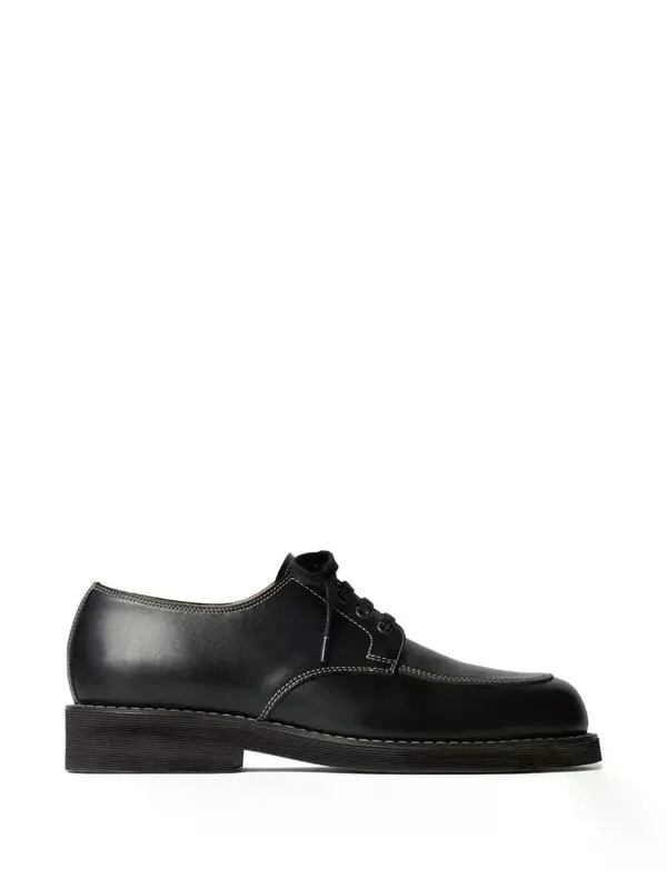 LEMAIRE Topstitching Lace-up Derby Shoes - Black