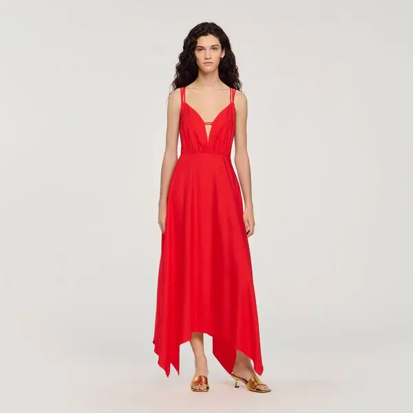 Sandro Fitted Maxi Dress
