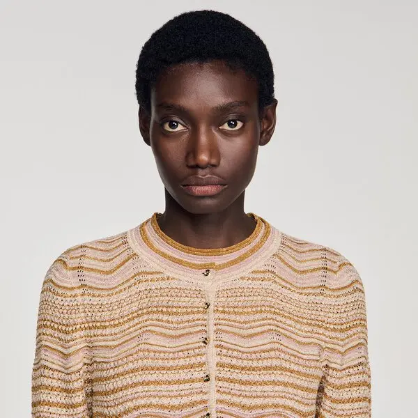 Sandro Decorative Knit Cardigan