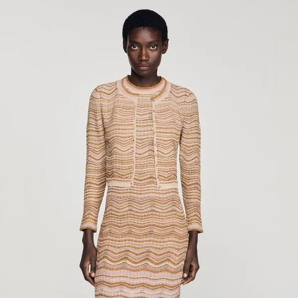 Sandro Decorative Knit Cardigan
