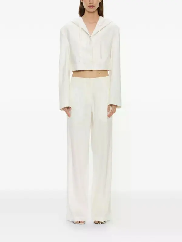 Christopher Esber Hooded Cropped Jacket - White