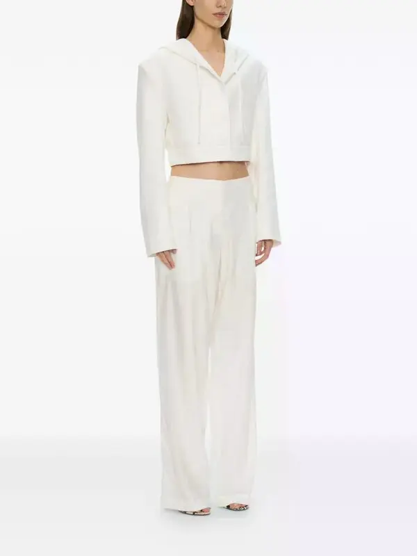 Christopher Esber Hooded Cropped Jacket - White