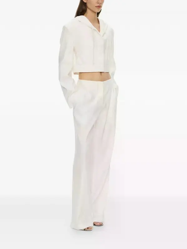 Christopher Esber Hooded Cropped Jacket - White