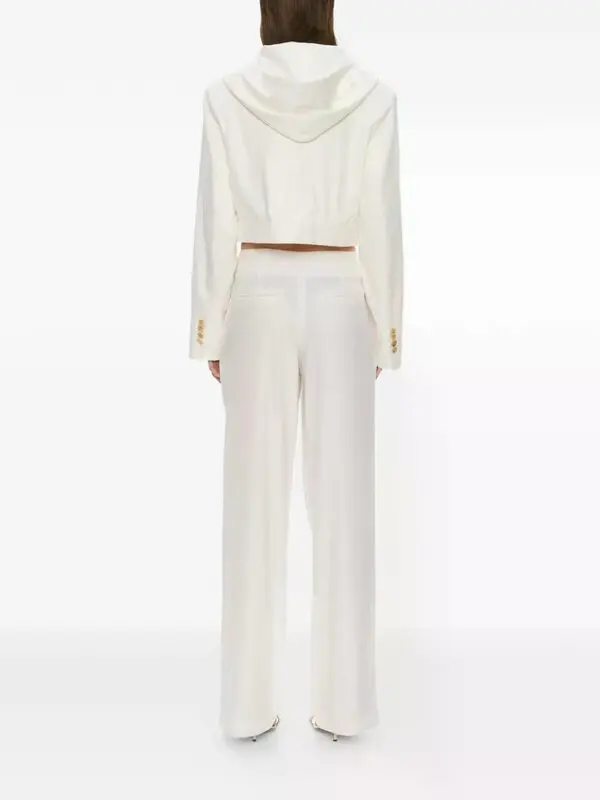 Christopher Esber Hooded Cropped Jacket - White