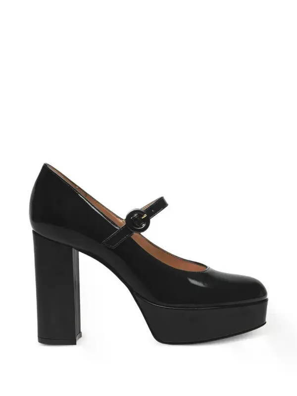 GIANVITO ROSSI Buckle-strap Platform Pumps - Black