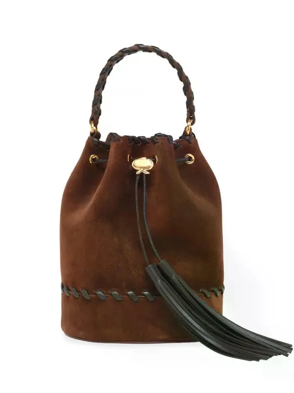 GIANVITO ROSSI Sienna Zaira Braided Bucket Bag