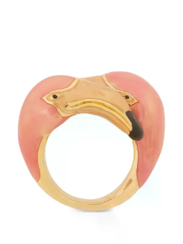 Chloé Tropicus Toi Et Moi Flamingo Ring - Gold