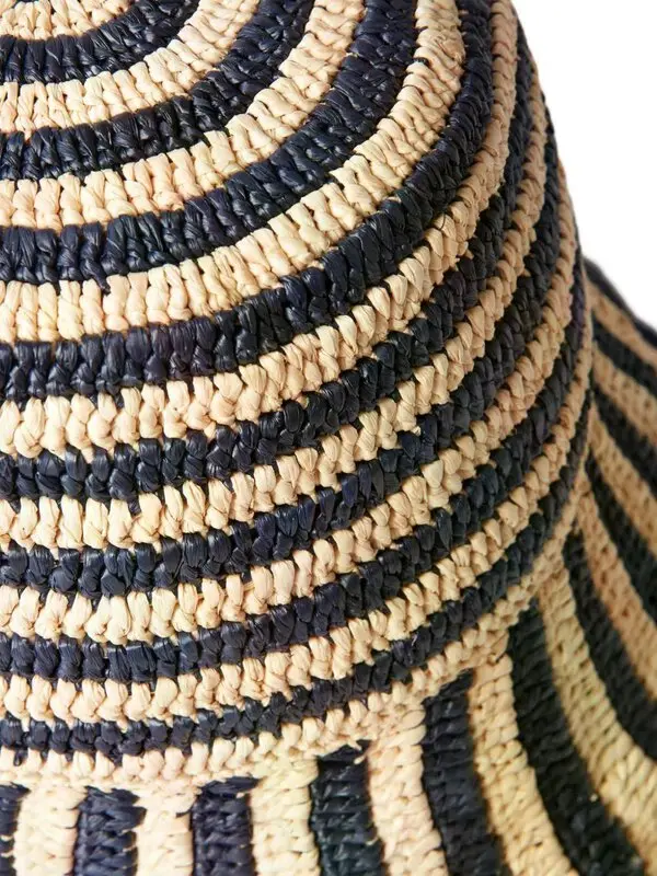Claudie Pierlot Striped Raffia Hat