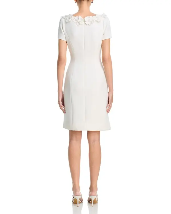 Rickie Freeman For Teri Jon Crepe 3d Flower Dress