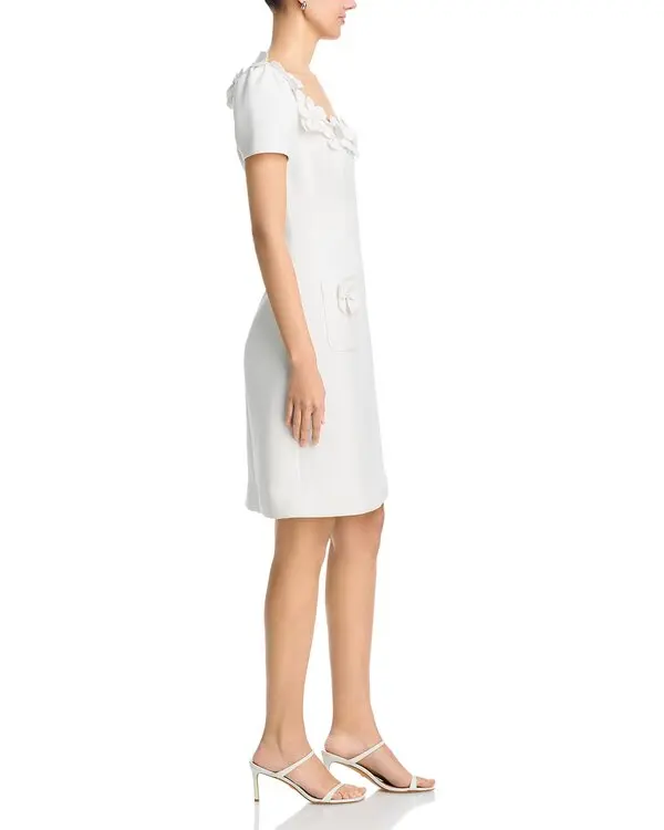 Rickie Freeman For Teri Jon Crepe 3d Flower Dress