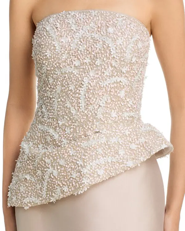 Rickie Freeman For Teri Jon Beaded Peplum Gown